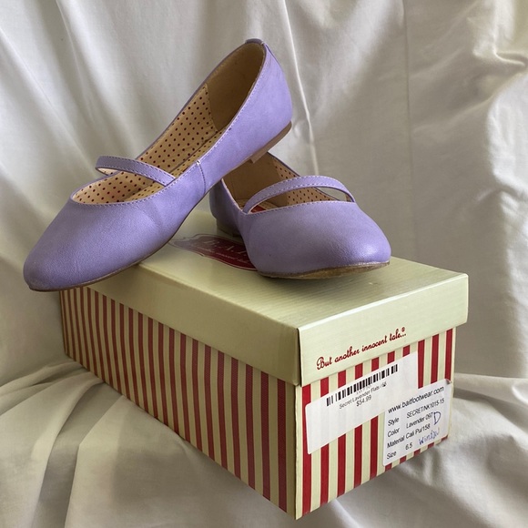 Shoes | Bait Footwear Lavender Mary Jane Flats Size 65 | Poshmark